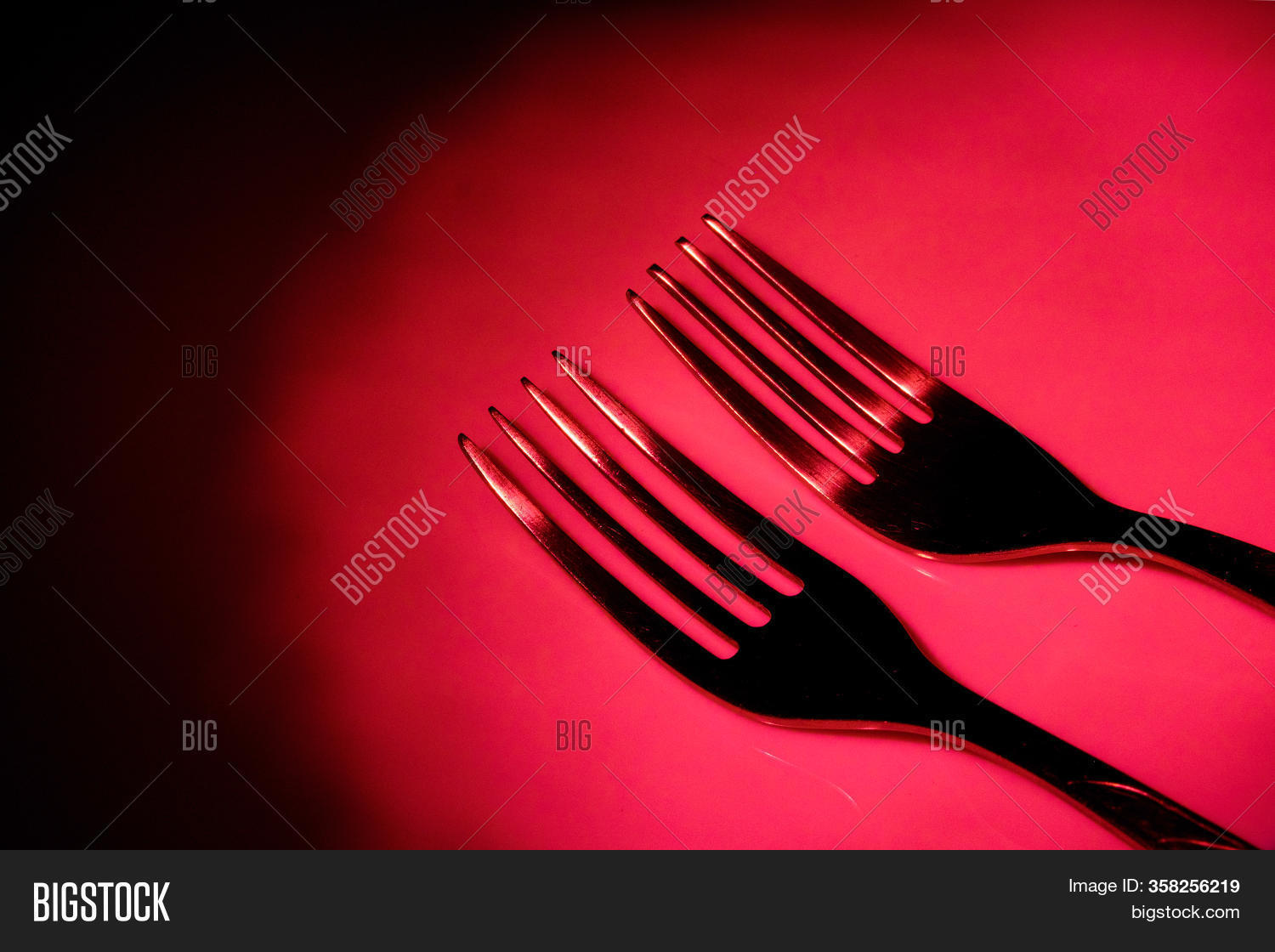 Two Forks On Ceramic Image & Photo (Free Trial) | Bigstock