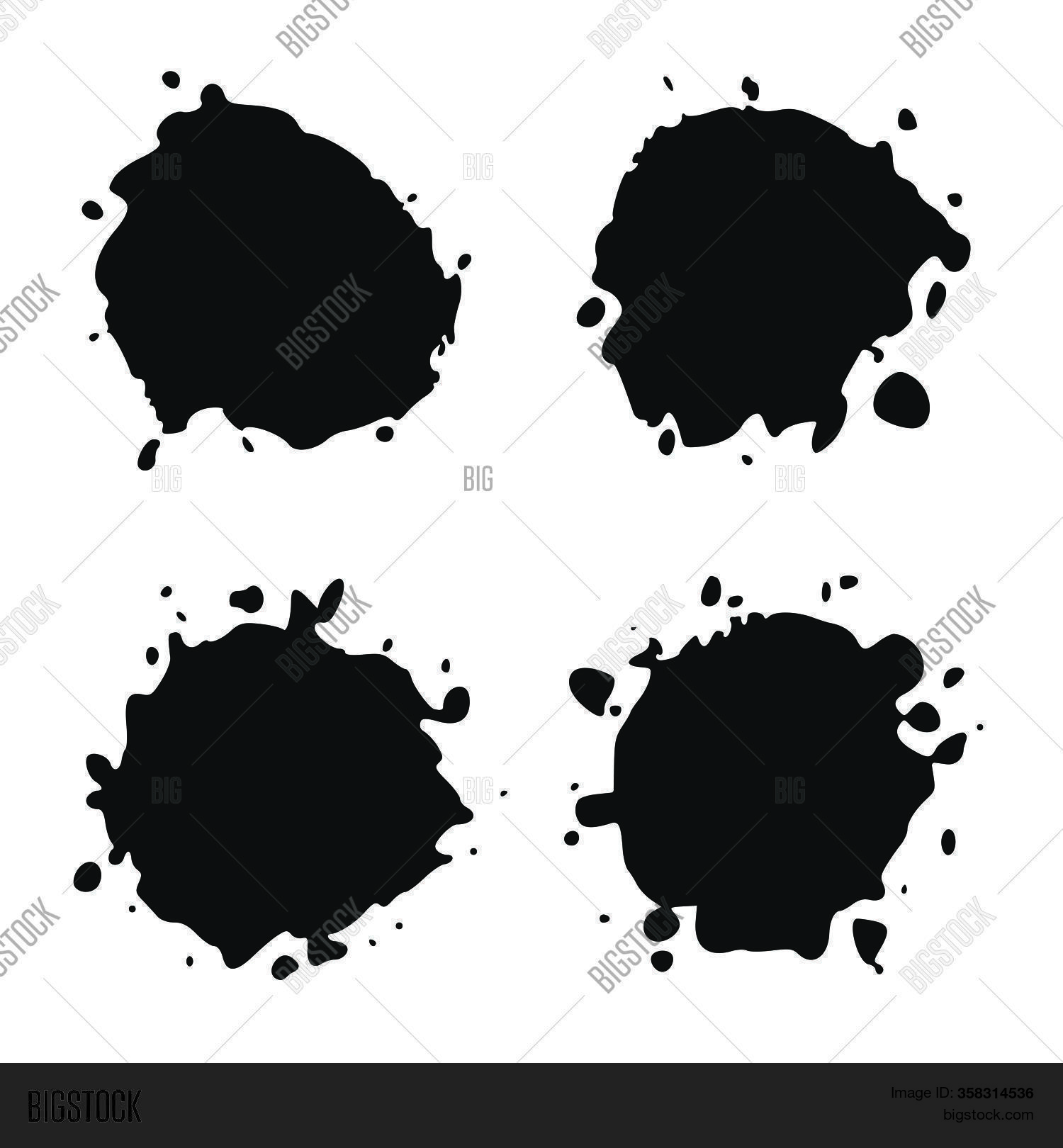 Set Black Blob On Vector & Photo (Free Trial) | Bigstock