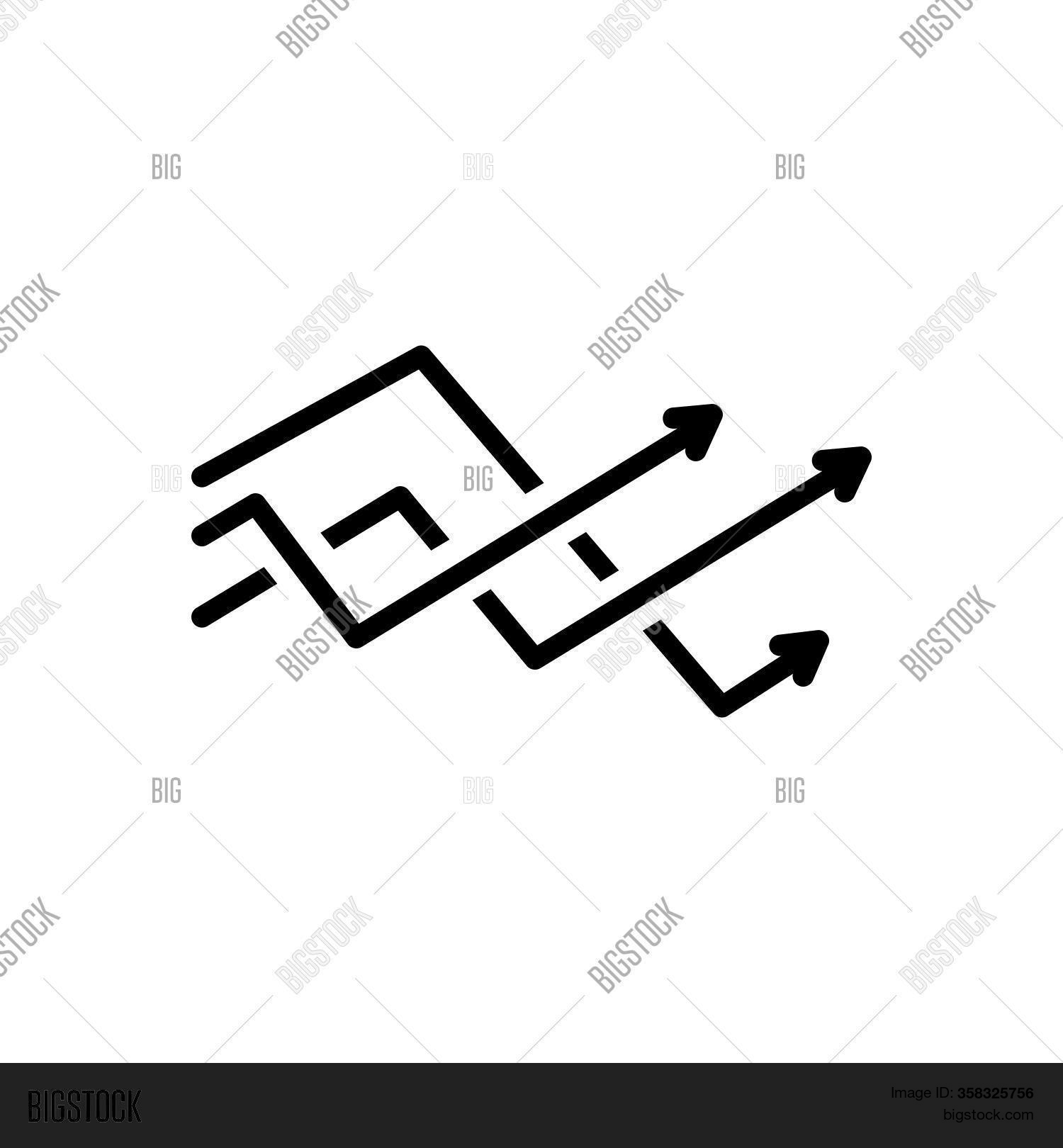 Black Line Icon Chart Vector & Photo (Free Trial) | Bigstock