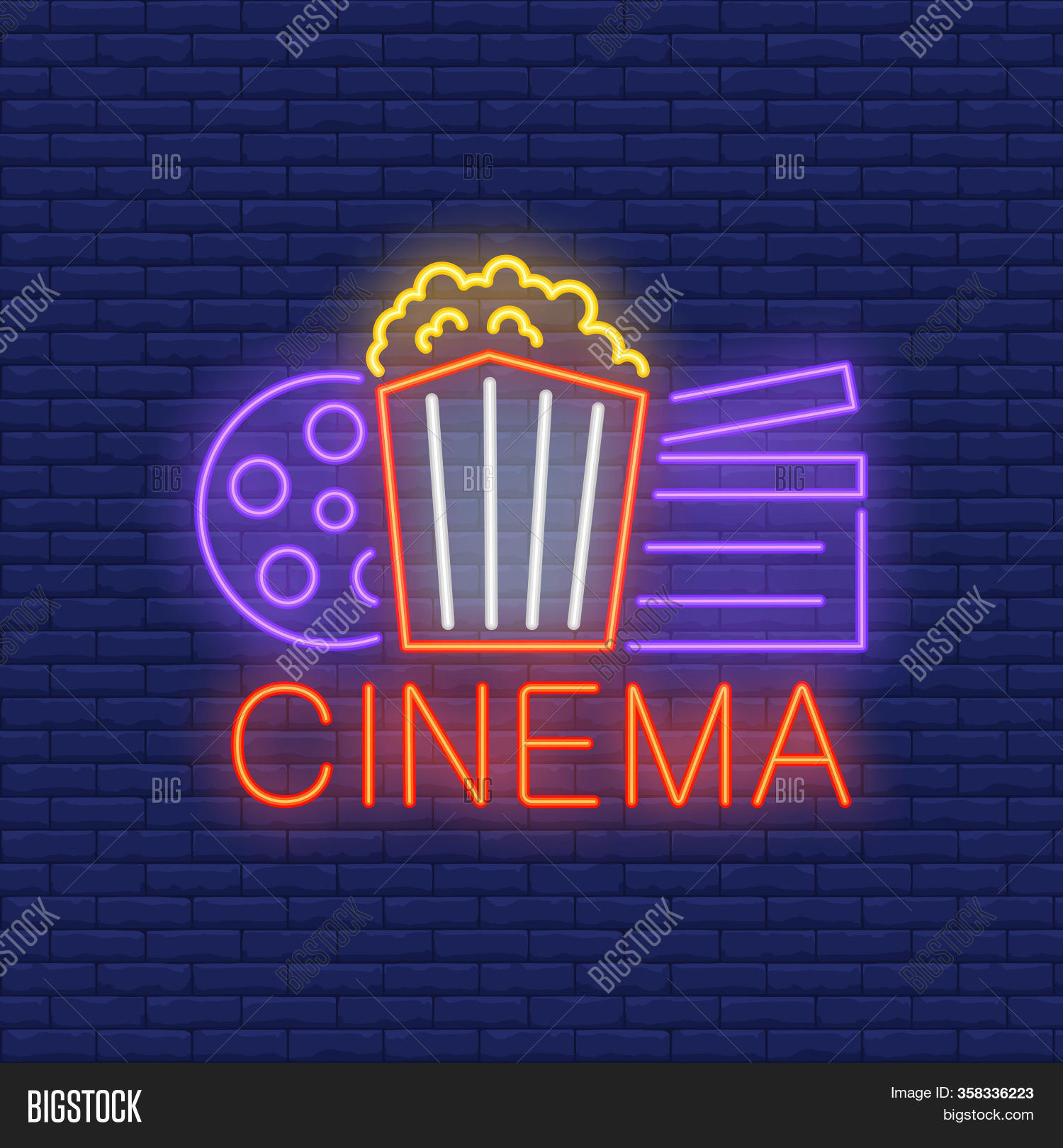 Cinema Neon Sign. Image & Photo (Free Trial) | Bigstock