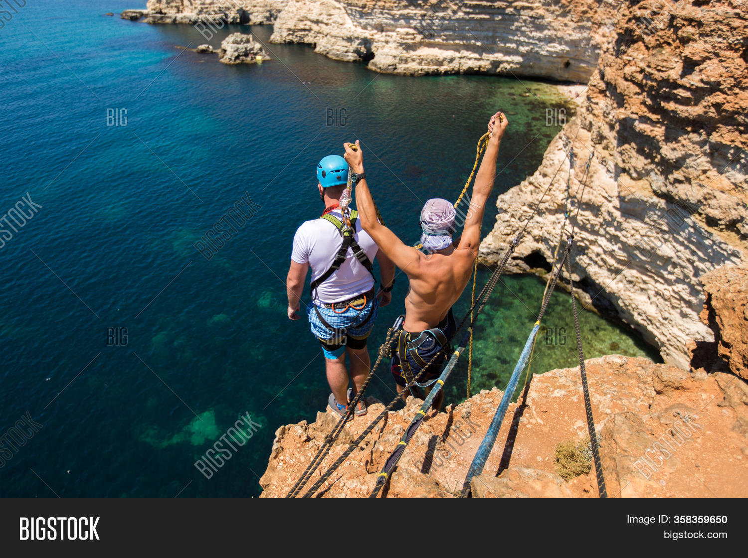 Rope Jumping Off Cliff Image & Photo (Free Trial) | Bigstock