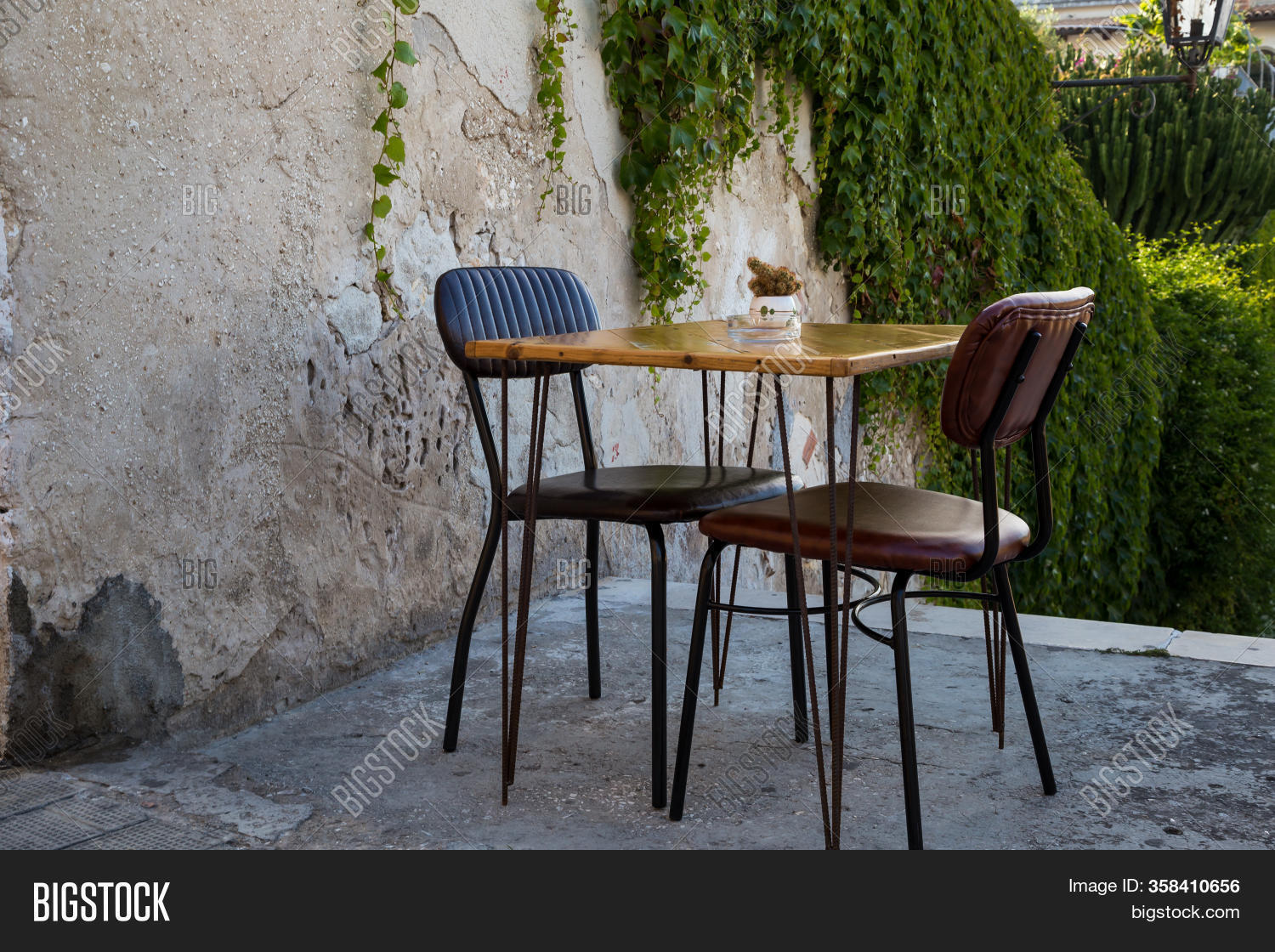 Table Two Chairs On Image & Photo (Free Trial) | Bigstock