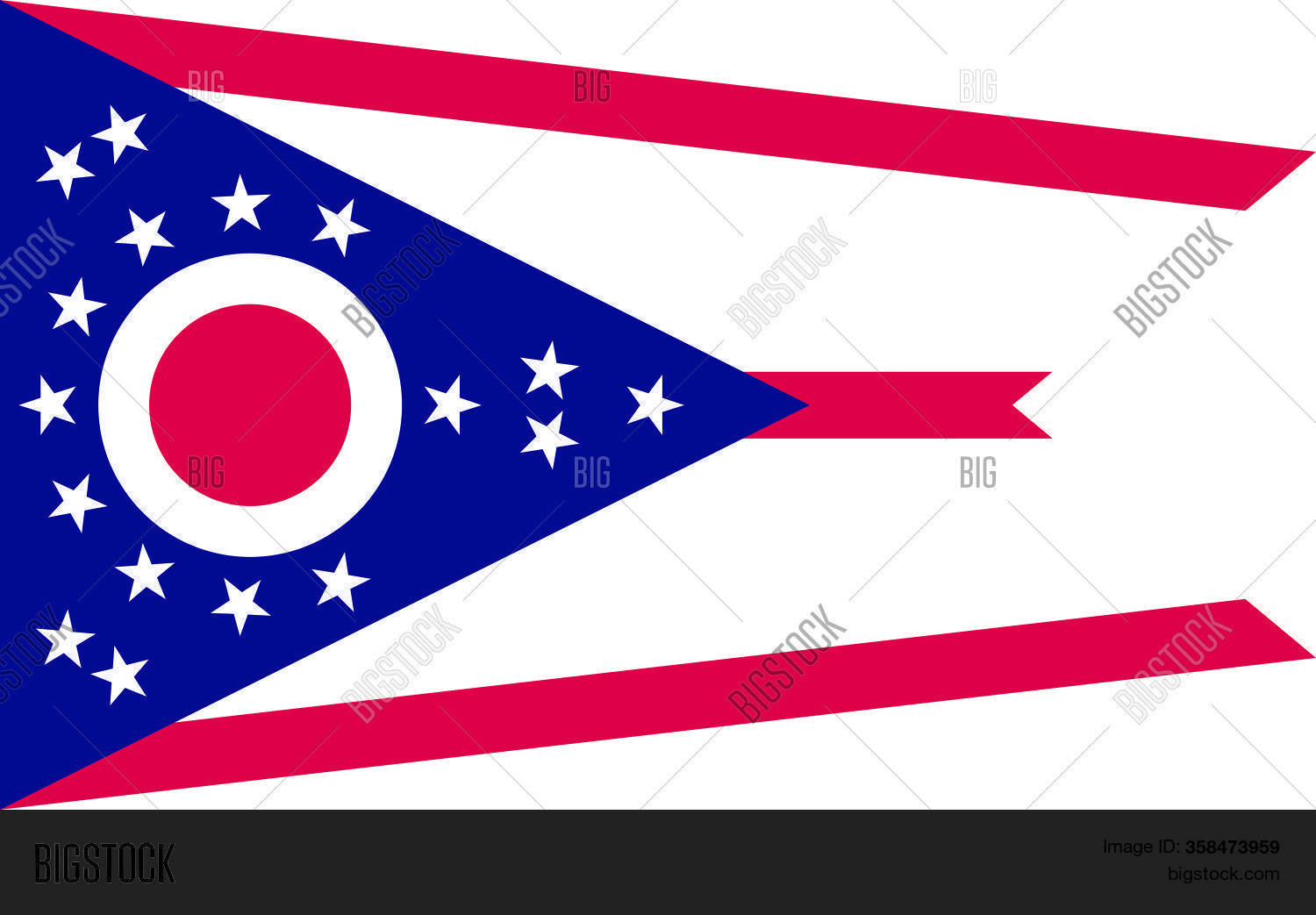 Waving Flag Ohio. Vector & Photo (Free Trial) | Bigstock
