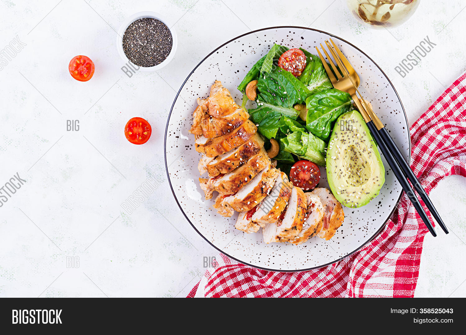 Trendy Salad. Chicken Image & Photo (Free Trial) | Bigstock