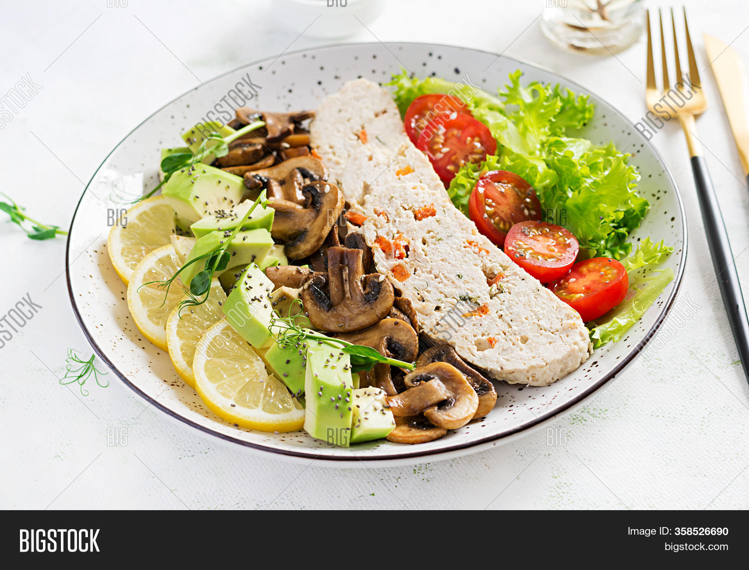 Trendy Salad. Chicken Image & Photo (Free Trial) | Bigstock