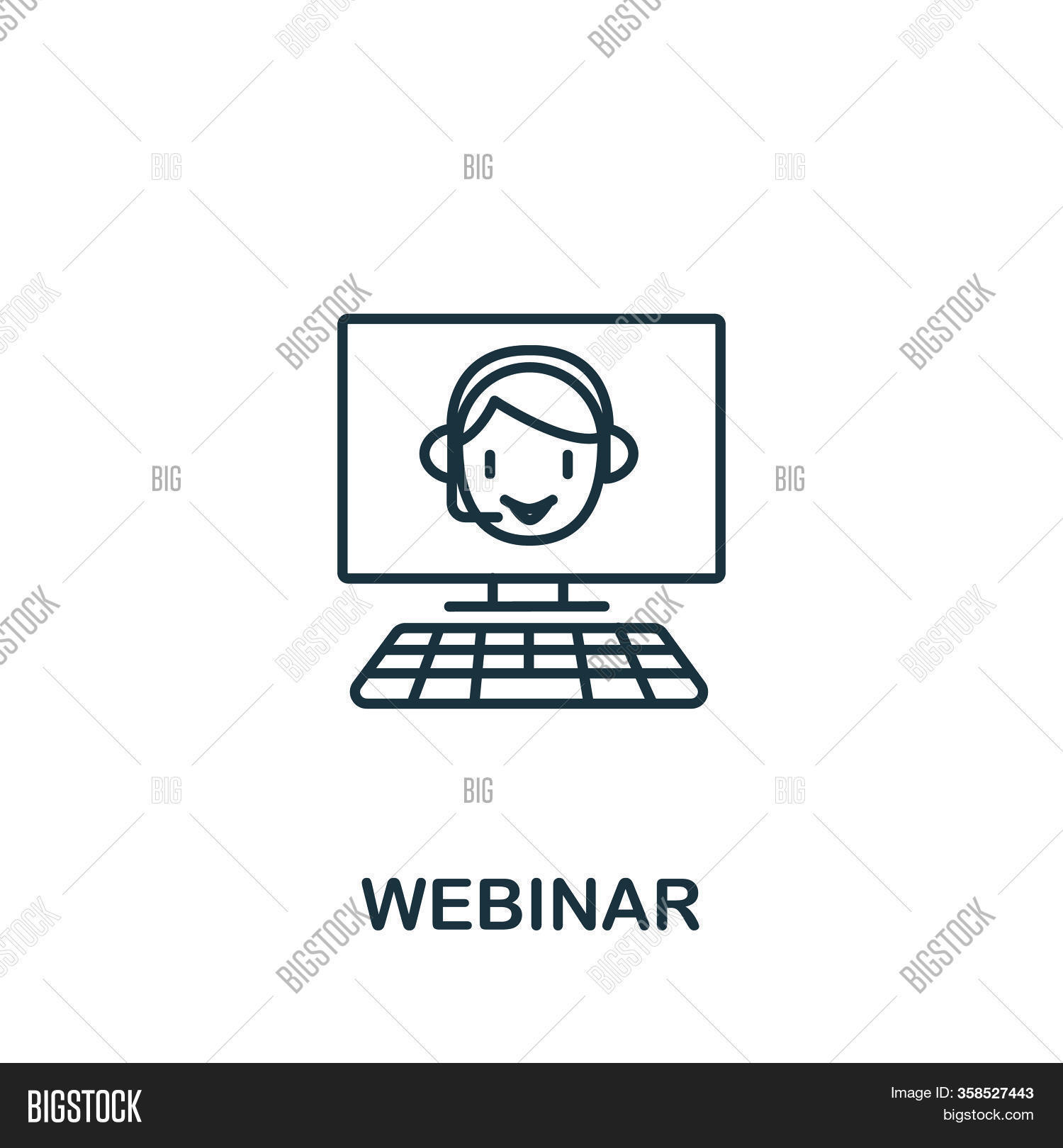 Webinar Icon E- Image & Photo (Free Trial) | Bigstock