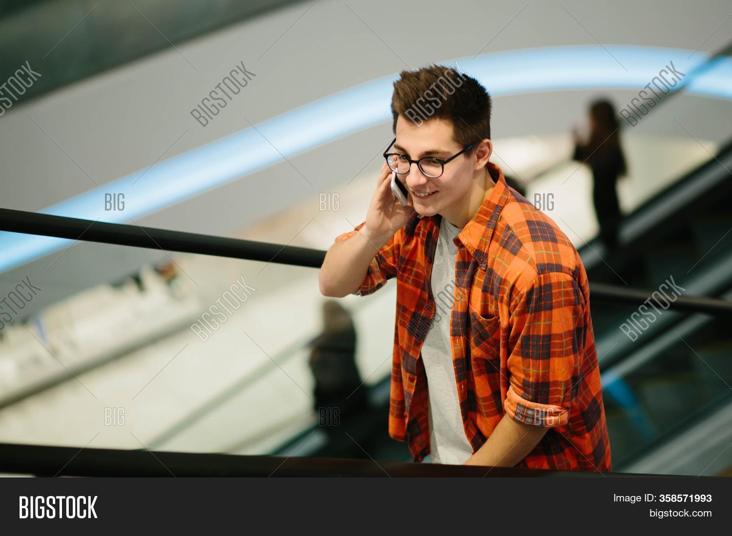 Man Use Smartphone On Image & Photo (Free Trial) | Bigstock