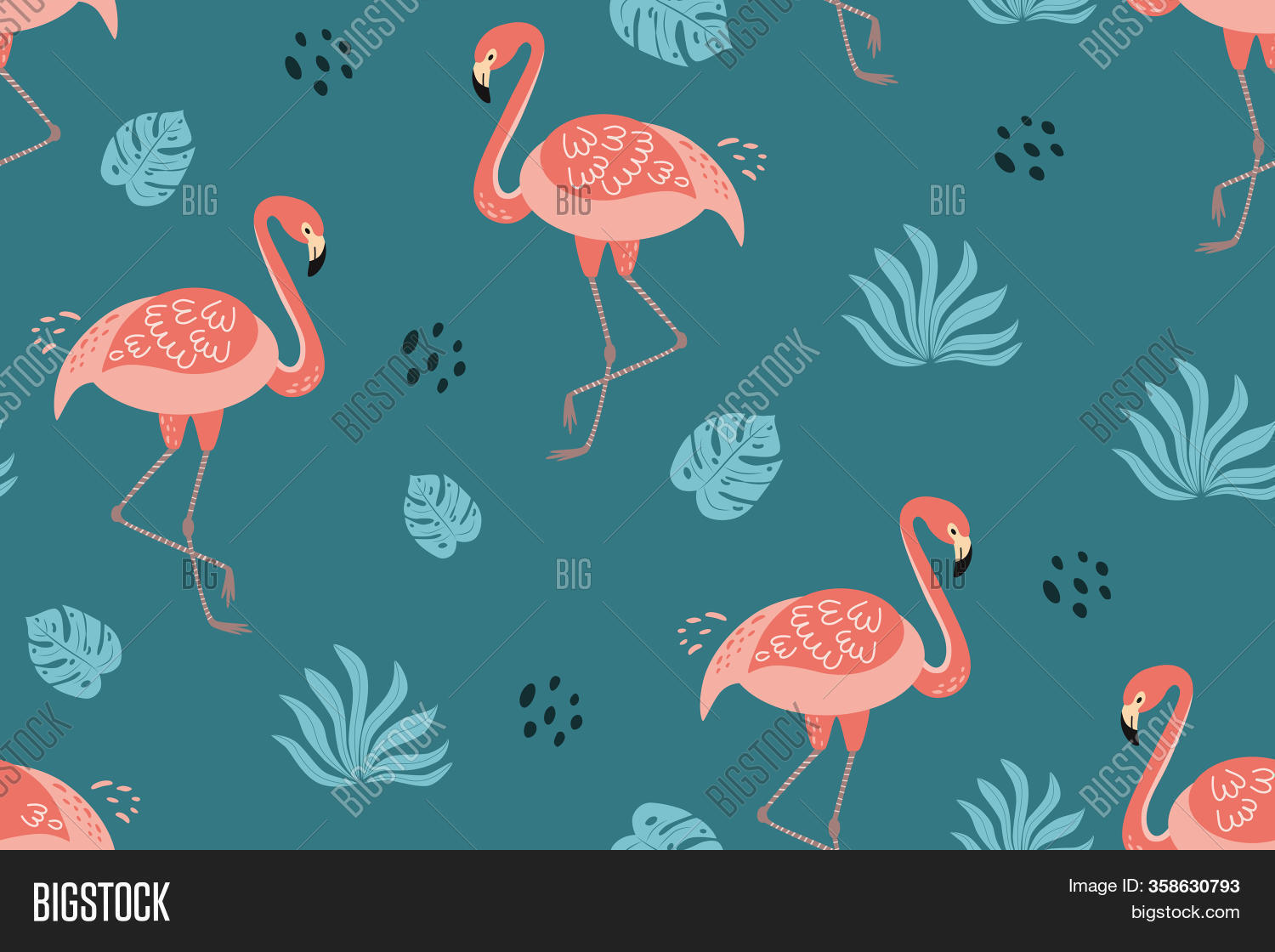 Flamingo Pattern Cute Image & Photo (Free Trial) | Bigstock