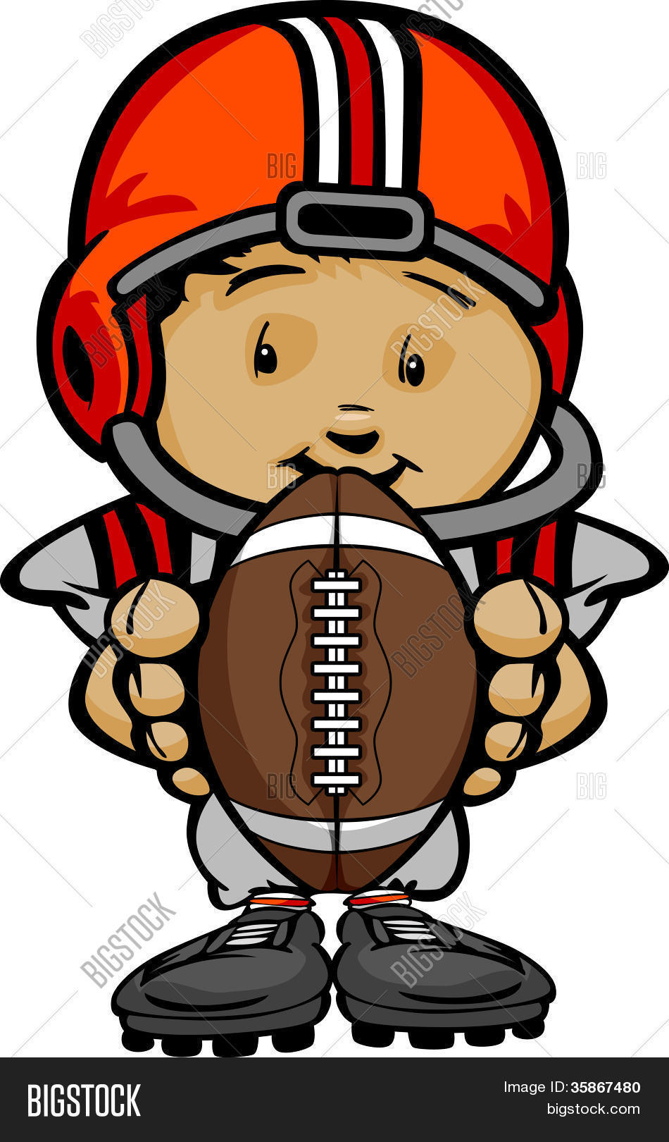 Smiling Football Kid Vector & Photo (Free Trial) | Bigstock