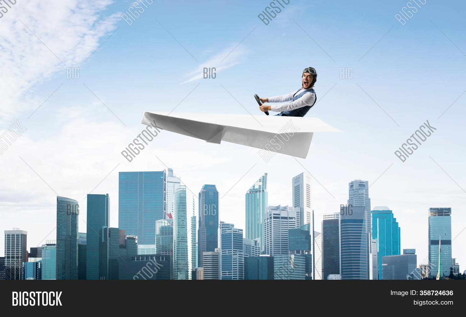 Scared Pilot Open Image & Photo (Free Trial) | Bigstock