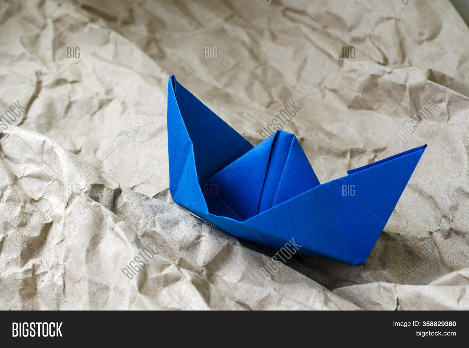 Blue Paper Boat - Image & Photo (Free Trial) | Bigstock