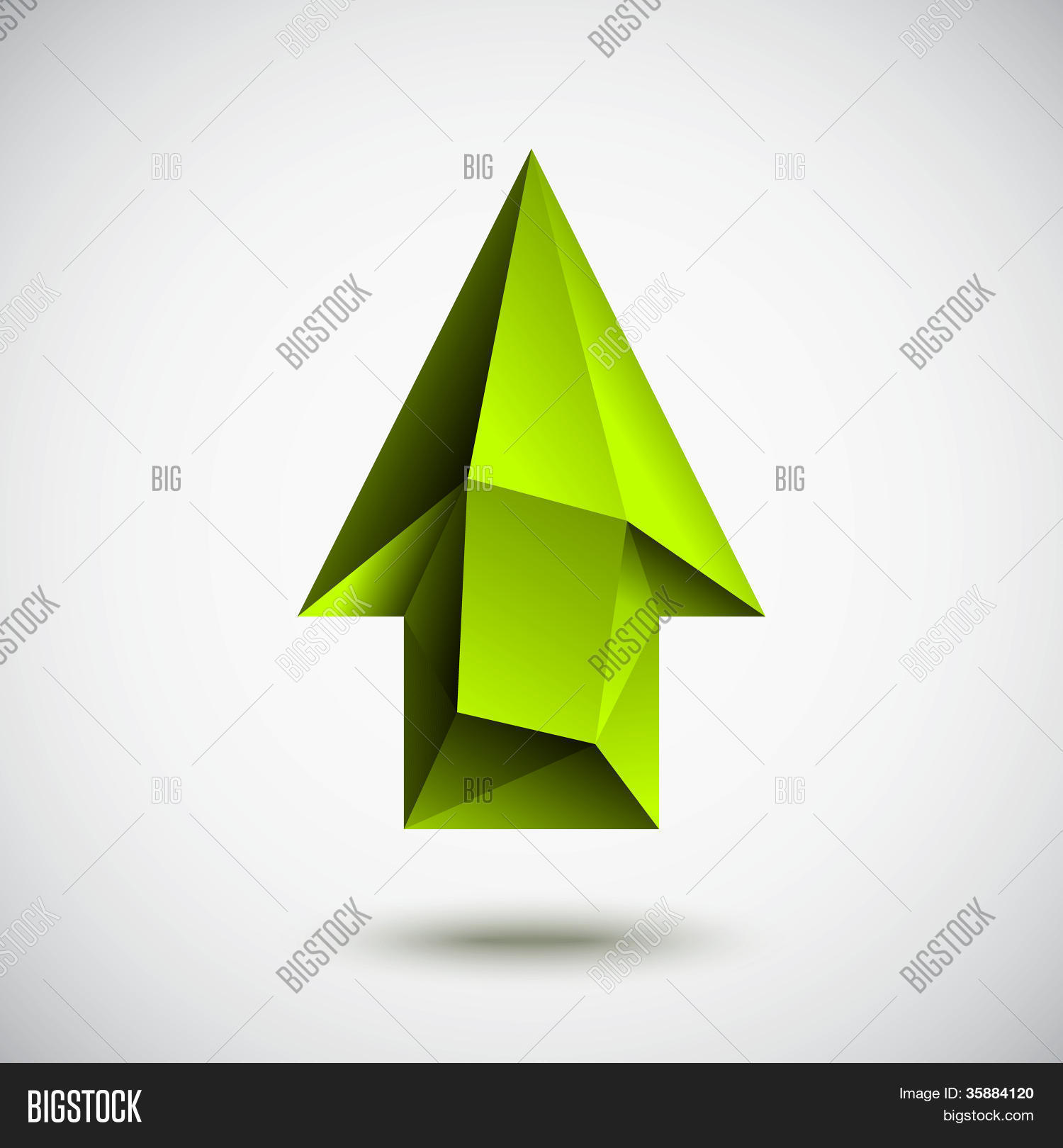 3d Green Arrow Light Vector & Photo (Free Trial) | Bigstock