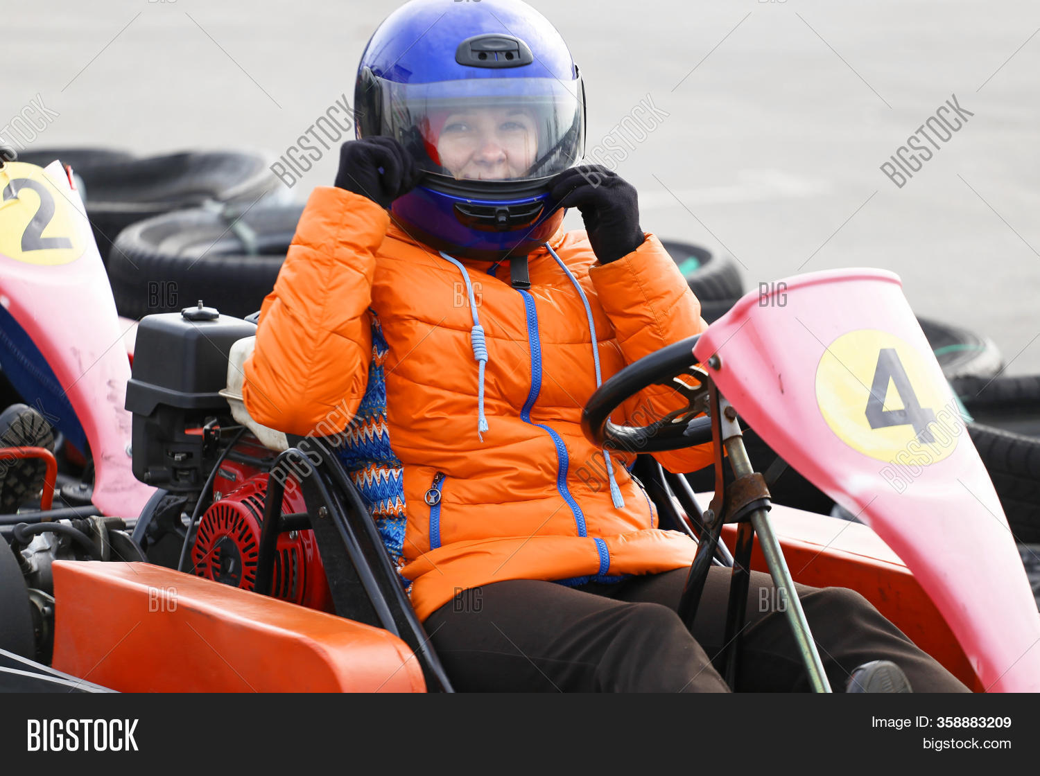 Girl Driving Go-kart Image & Photo (Free Trial) | Bigstock