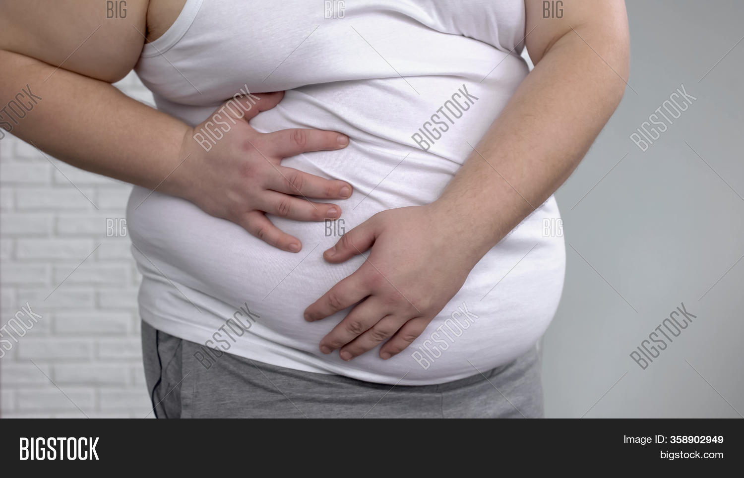 Fat Male Suffering Image & Photo (Free Trial) | Bigstock
