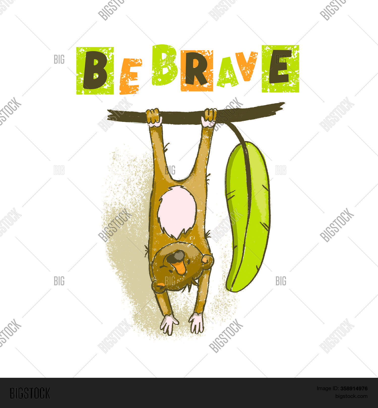 Brave Monkey Cartoon Vector & Photo (Free Trial) | Bigstock