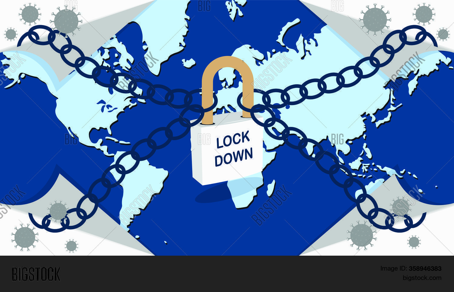 All World Lock Down Vector & Photo (Free Trial) | Bigstock