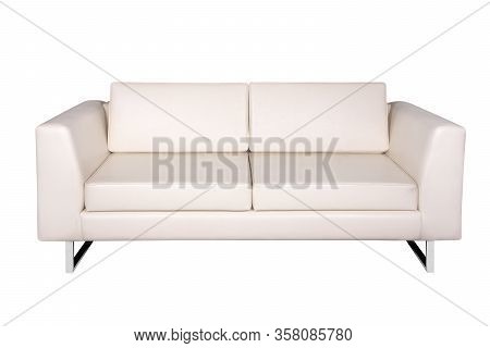 Front View White Sofa Image & Photo (Free Trial) | Bigstock