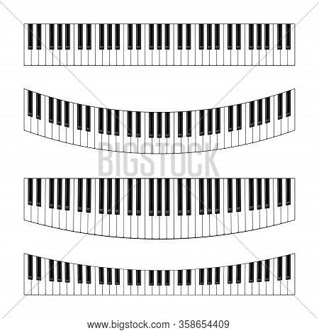 Realistic Piano Keys Vector & Photo (Free Trial) | Bigstock