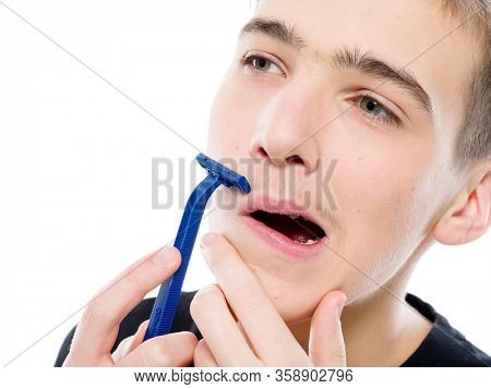 Teenage Boy Shaving Image & Photo (Free Trial) | Bigstock