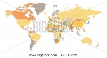 Simplified Color Map Vector & Photo (Free Trial) | Bigstock