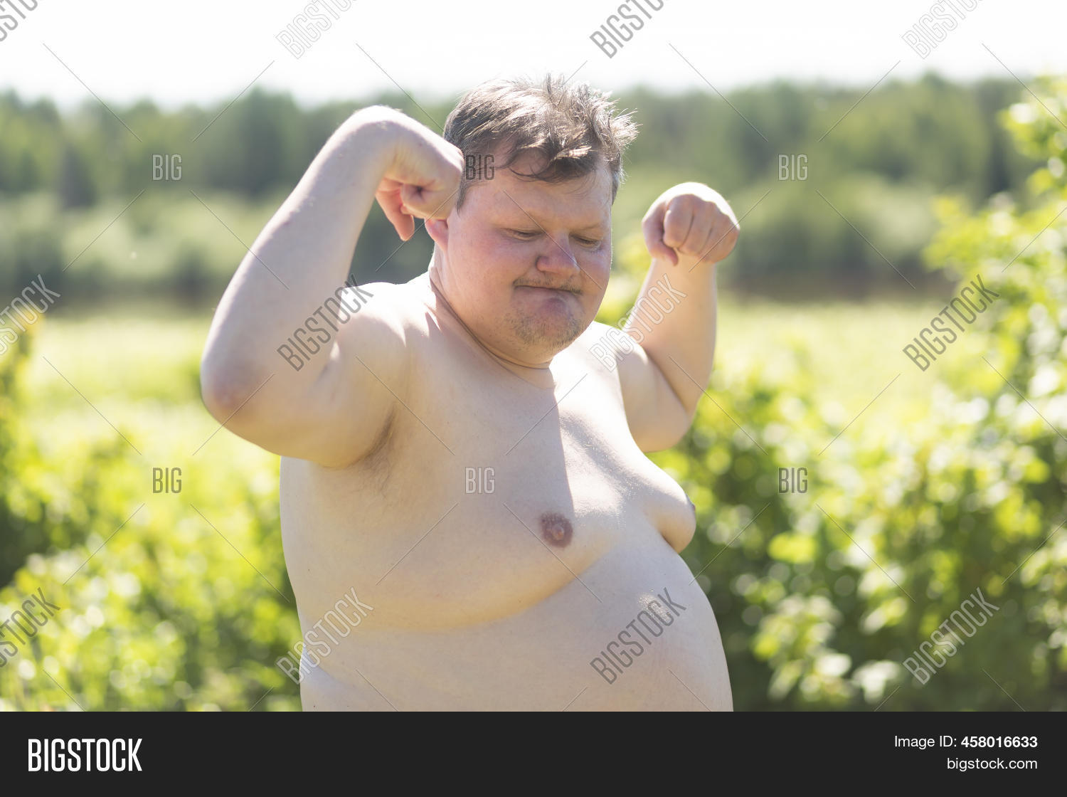 Fat Man Big Belly Near Image & Photo (Free Trial) | Bigstock