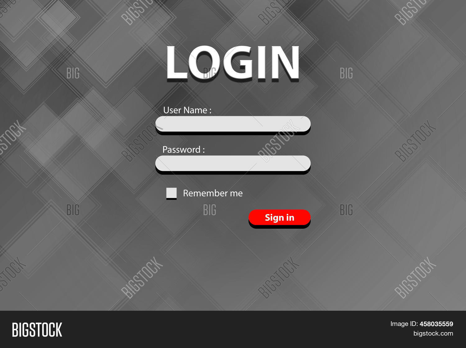3d Rendering Login Image & Photo (Free Trial) | Bigstock