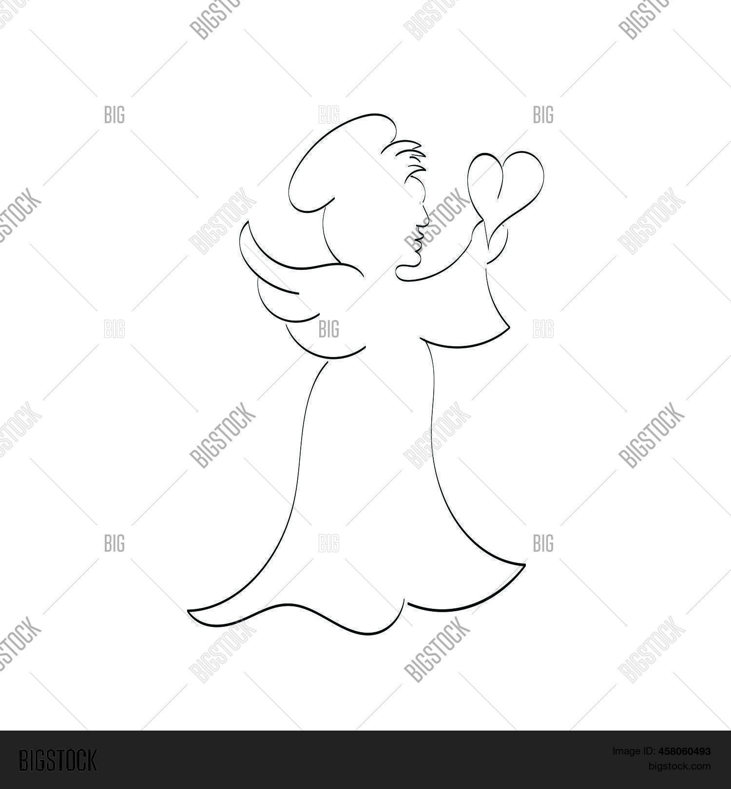 Christian Art. Angel Vector & Photo (Free Trial) | Bigstock