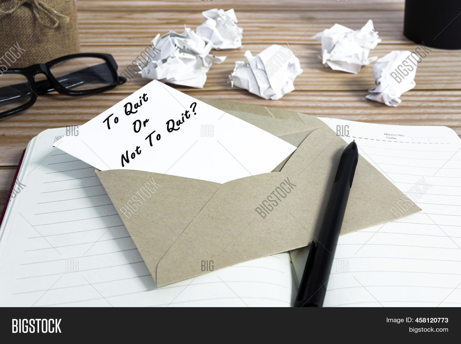 Quit Not Quit Written Image & Photo (Free Trial) | Bigstock