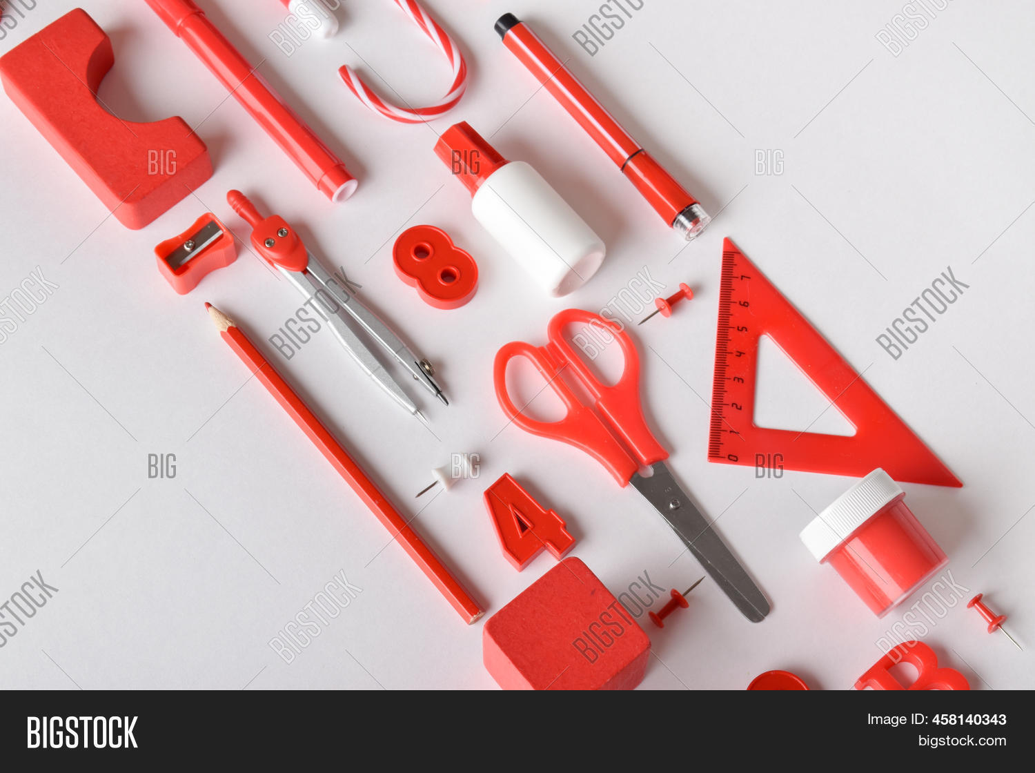 Various Stationery Red Image & Photo (Free Trial) | Bigstock