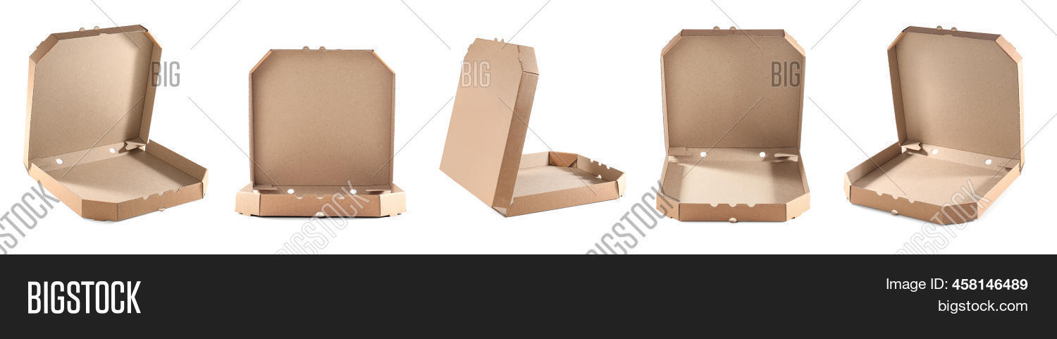 Set Cardboard Pizza Image & Photo (Free Trial) | Bigstock