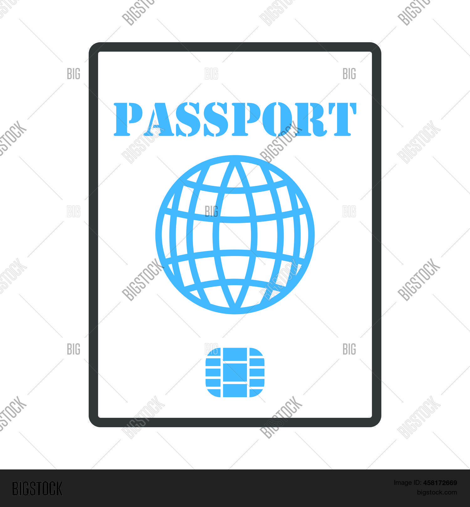 Icon Passport Chip. Vector & Photo (Free Trial) | Bigstock