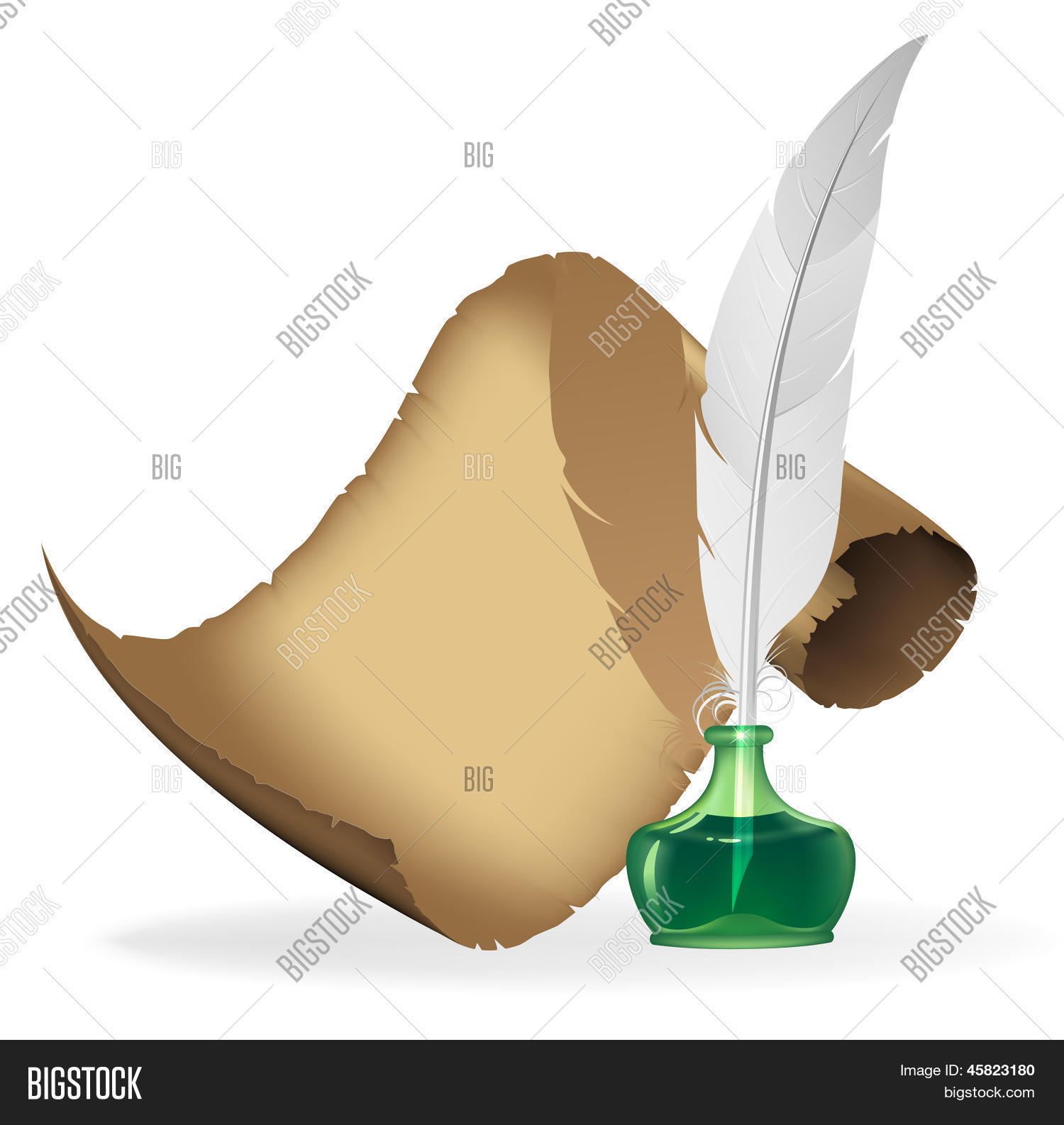 Tintero Y Pluma Clipart
