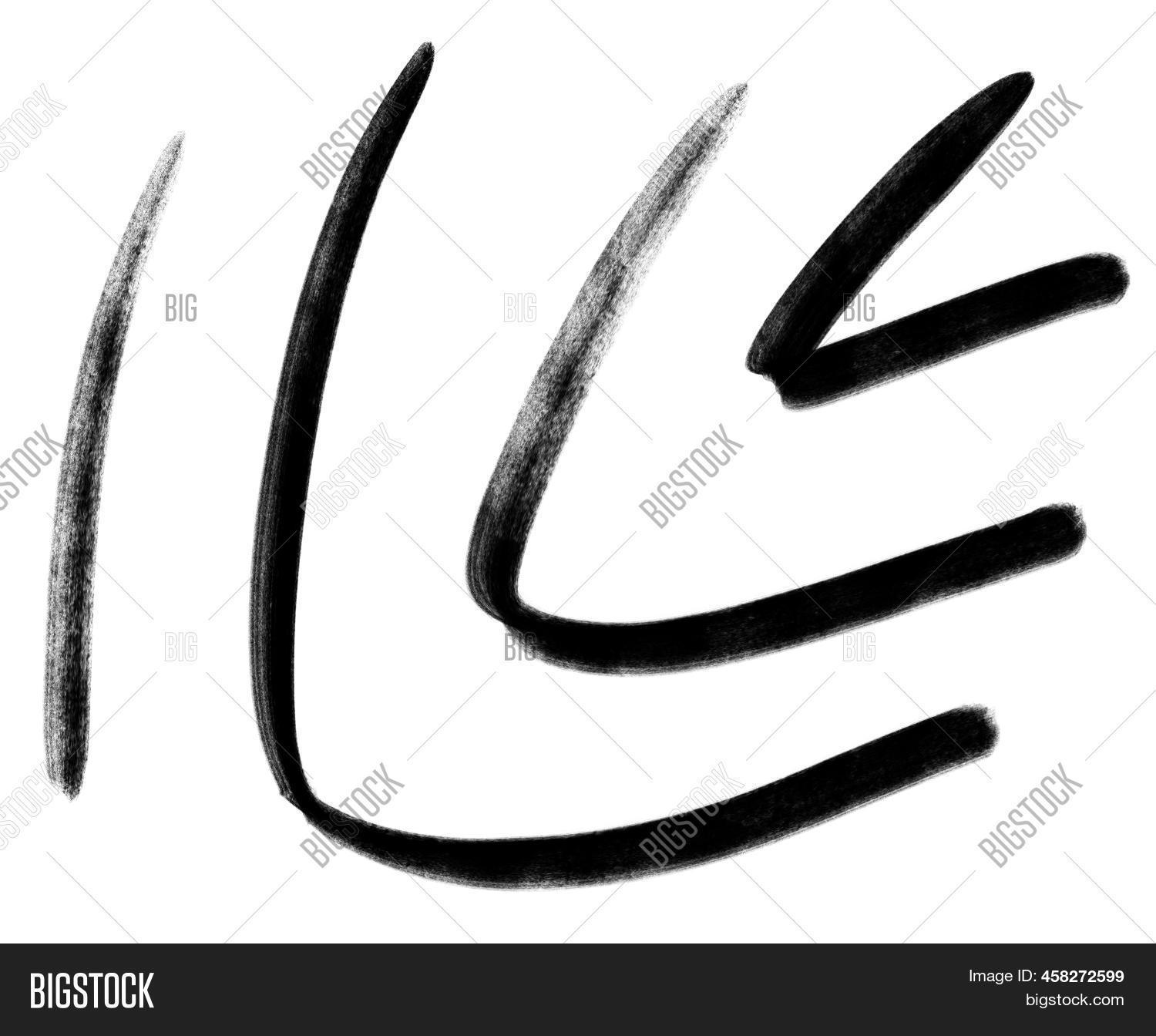 Black Ink Line Curve Image & Photo (Free Trial) | Bigstock