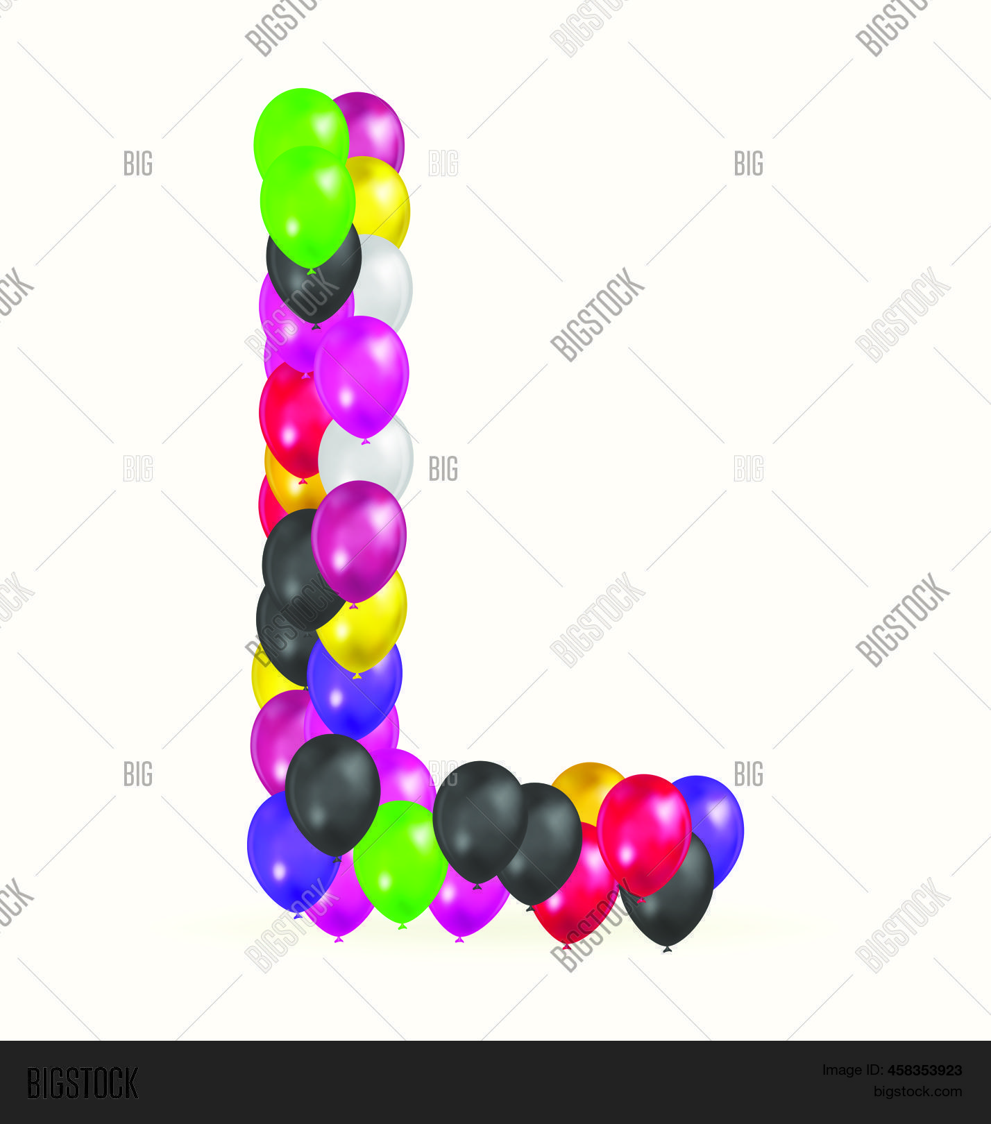 Letter L Balloons Vector & Photo (Free Trial) | Bigstock