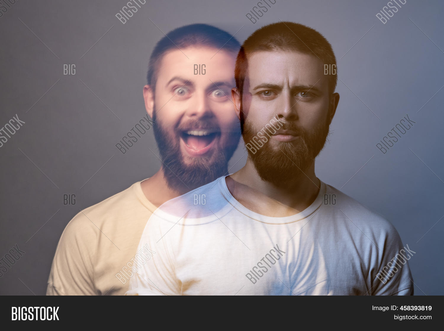 Portrait Two-faced Man Image & Photo (Free Trial) | Bigstock