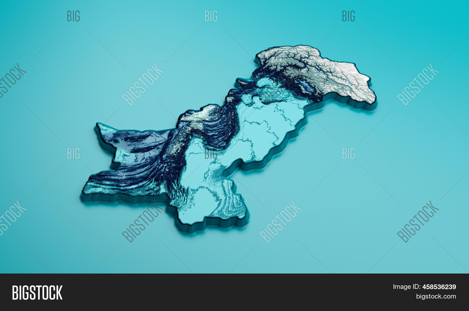 Topographic Pakistan Image & Photo (Free Trial) | Bigstock