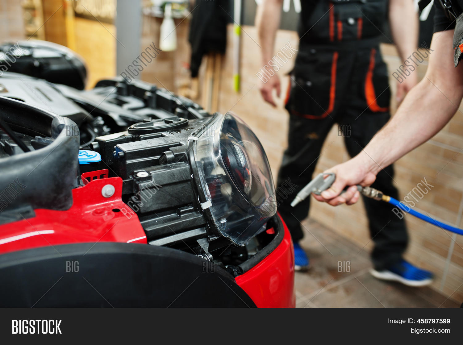 Car Service Worker Put Image & Photo (Free Trial) | Bigstock