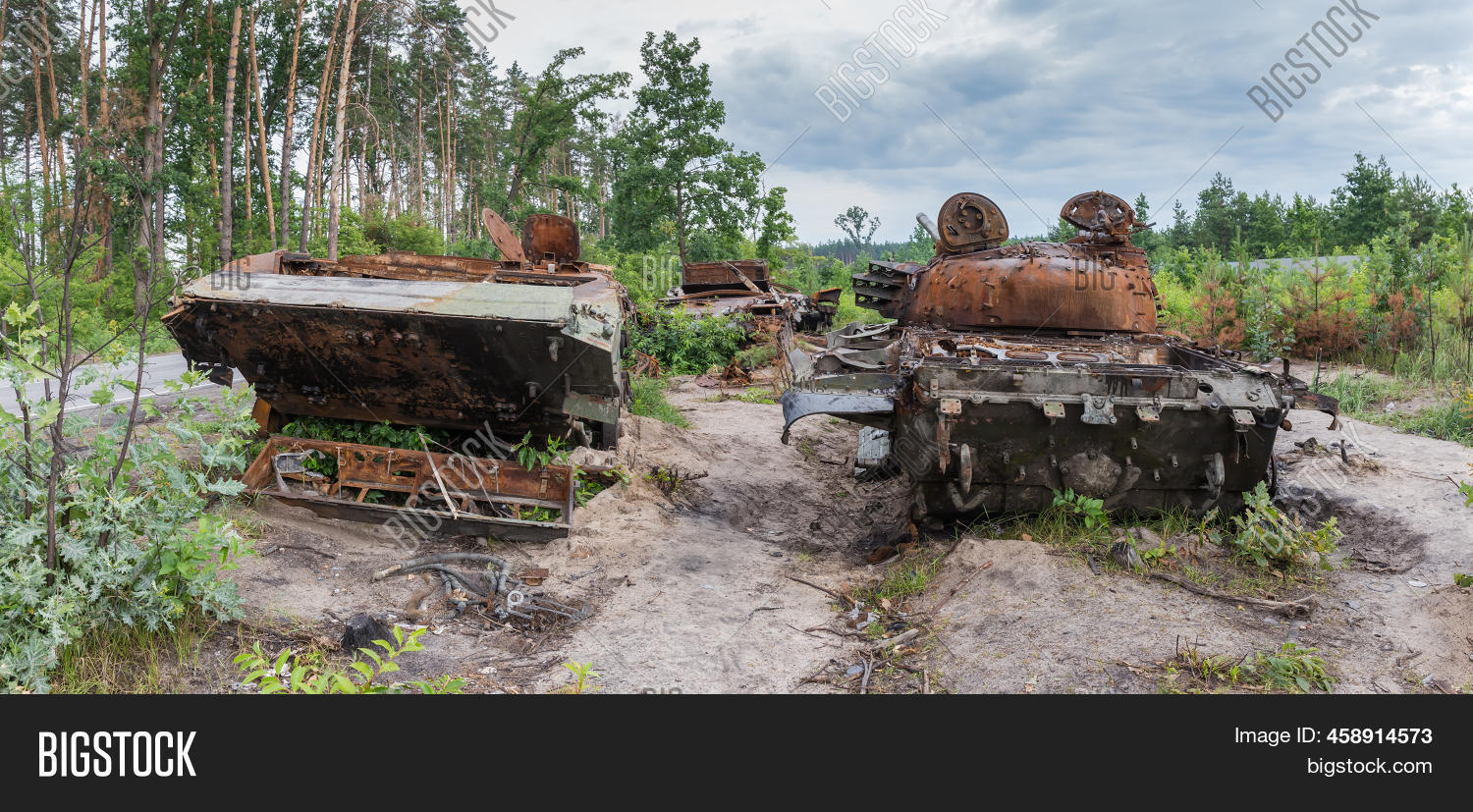 Remains Russian Tanks Image & Photo (Free Trial) | Bigstock