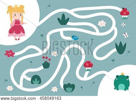Maze Game Princess Vector & Photo (Free Trial) | Bigstock