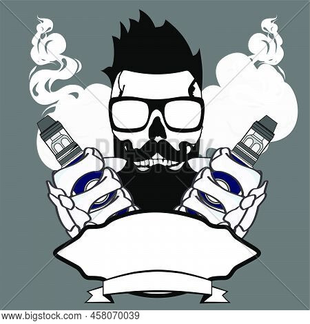 Vape Skull Tattoo Vector & Photo (Free Trial) | Bigstock
