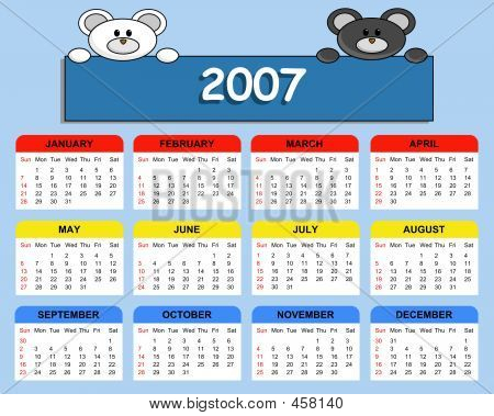 Cute Calendar 2007 Image & Photo (Free Trial) | Bigstock