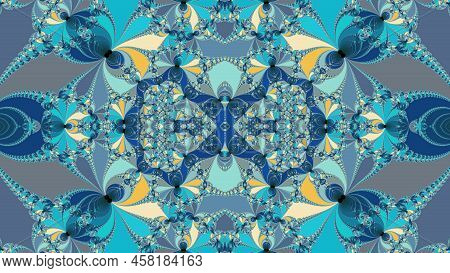 Blue Fractal Mandala. Image & Photo (Free Trial) | Bigstock