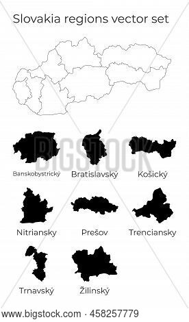 Slovakia Map Shapes Vector & Photo (Free Trial) | Bigstock