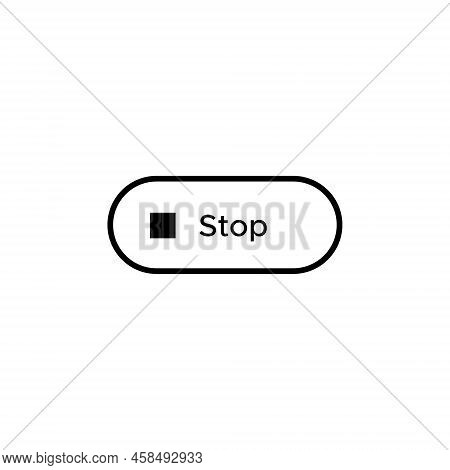 Stop Button Icon Vector & Photo (Free Trial) | Bigstock