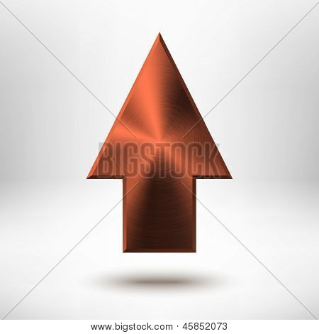 Arrow Sign Bronze Vector & Photo (Free Trial) | Bigstock