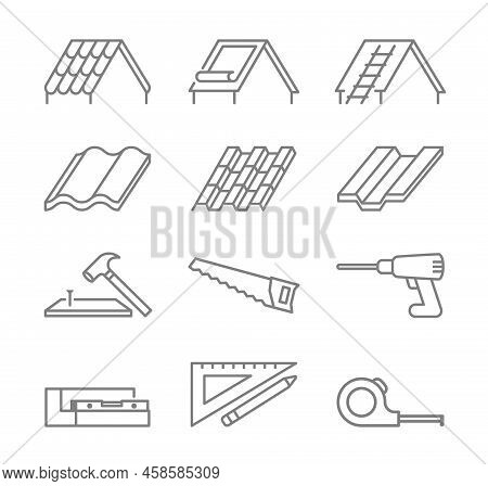 Roofing Icon. Step Vector & Photo (Free Trial) | Bigstock