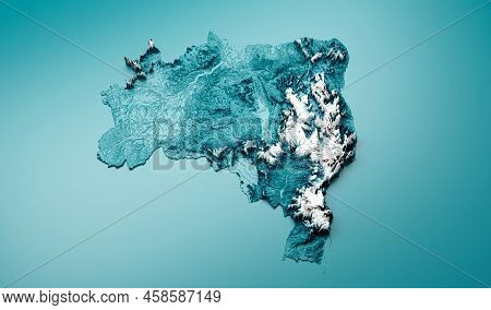 Topographic Brazil Map Image & Photo (Free Trial) | Bigstock