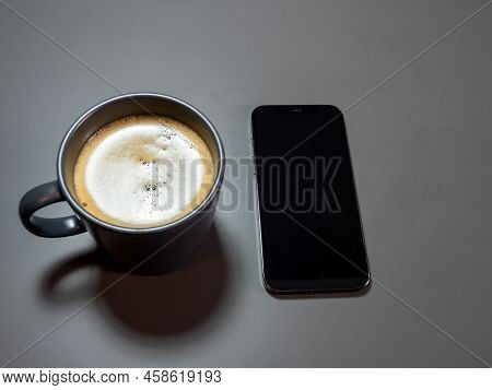 Cup Coffee Phone Black Image & Photo (Free Trial) | Bigstock