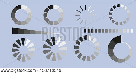 Set Loading Icons. Vector & Photo (Free Trial) | Bigstock