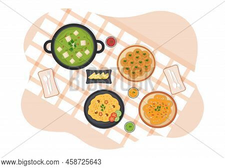 Indian Food Cartoon Vector & Photo (Free Trial) | Bigstock